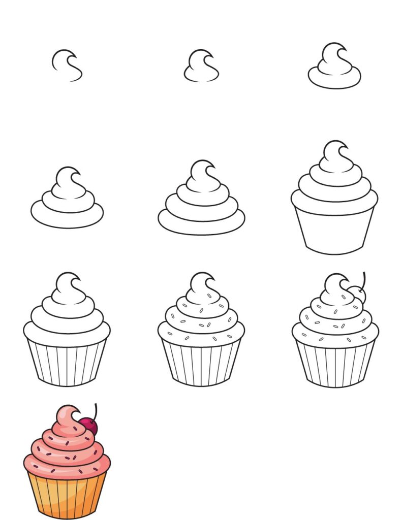 How to Draw a Cupcake: Easy Step-by-Step Guide for Beginners