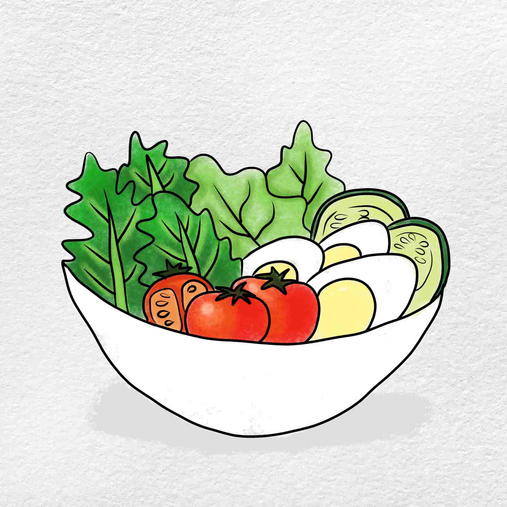 How to Draw a Salad: Step-by-Step Guide for Beginners
